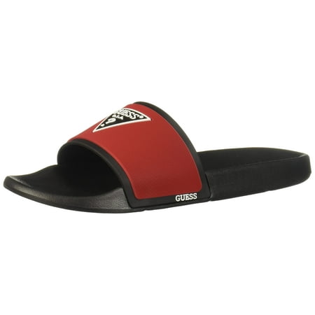 Guess Men's EPPIE Slide Sandal, Black/Red, 11 | Walmart Canada