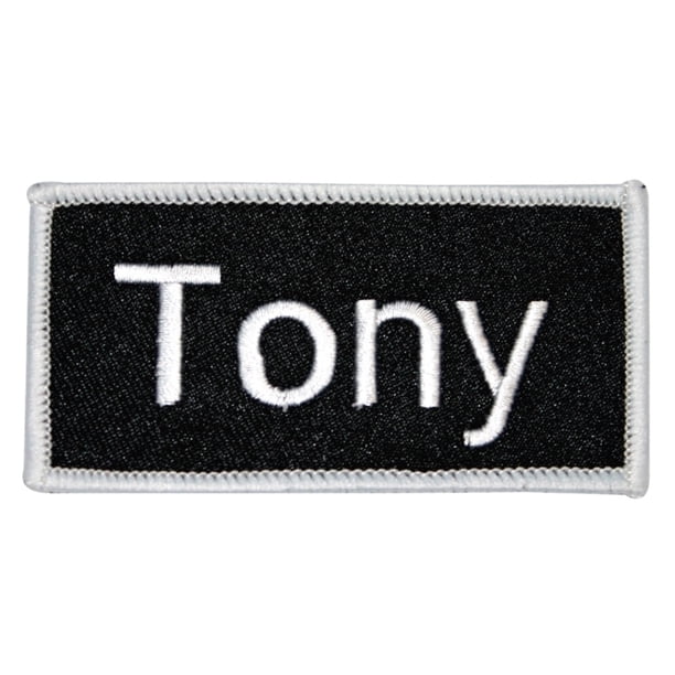 Tony Name Tag Patch Uniform ID Work Shirt Badge Embroidered Iron On ...