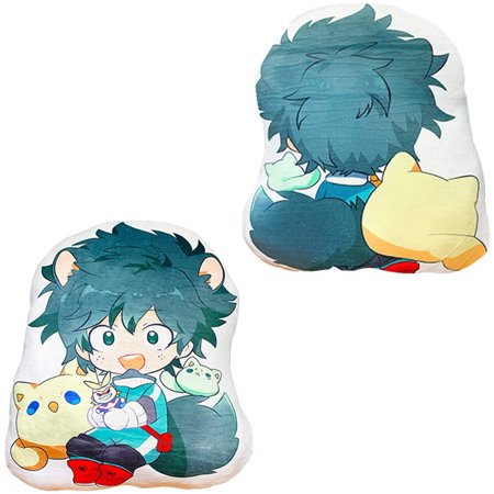 MHA Throw Pillow,Anime Midoriya Izuku Stuffed Plush Toy Super Kawaii ...
