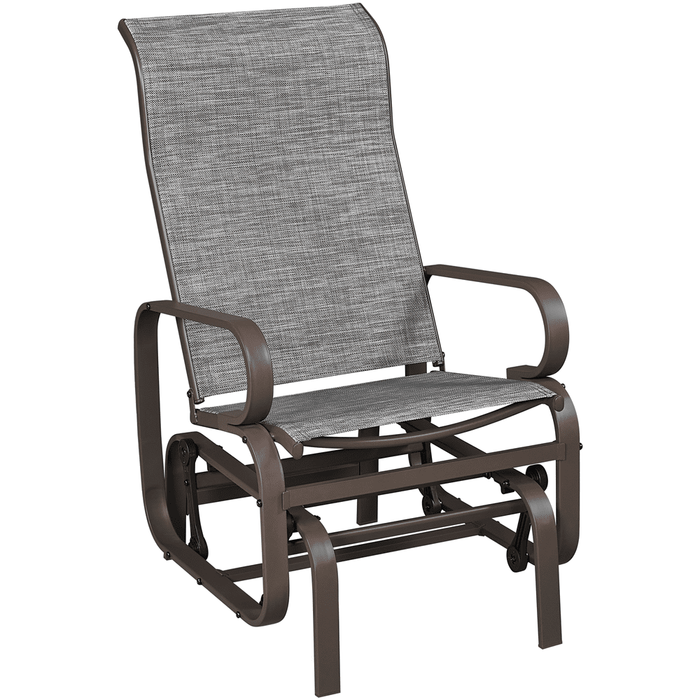 Topeakmart Patio Swing Single Glider Chair Rocking Seating with ...