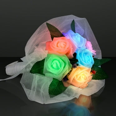 LED Rose Light up Luminous Rose Flashing Color Changing Artificial ...
