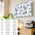 Blue Botanical Fall Elastic Indoor TV Cover 85" Dust Protector, Stretch ...