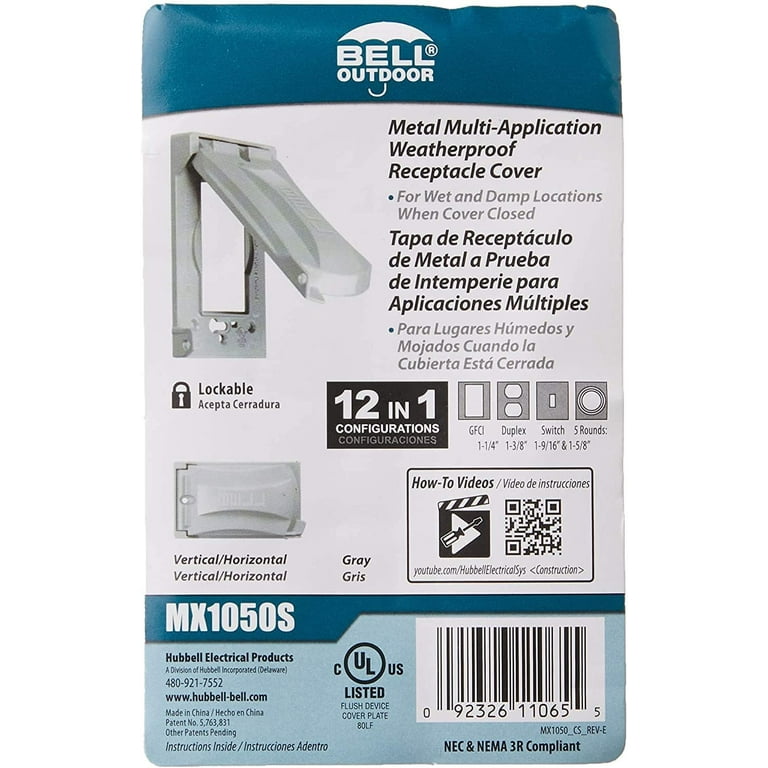 Hubbell Bell MX1050S Single-Gang Weatherproof Heavy Duty, 60% OFF Hubbell Bell MX1050S Single-Gang Weatherproof Heavy Duty, 60% OFF