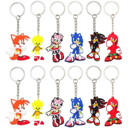 24 Pack Sonic The Hedgehog Keychains for Birthday Party Favors, Sonic ...