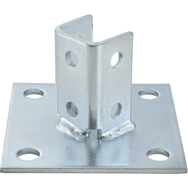 Square Post Base, Electro-Galvanized, 1-5/8", Lot of 2 - Walmart.com ...