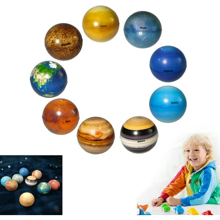 Solar System Stress Balls for Kids and Adult, 9pcs Planets for Kids ...