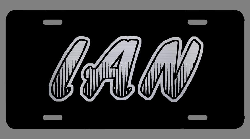 Ian Name Etched Style License Plate Tag Vanity Novelty Metal | Etched ...