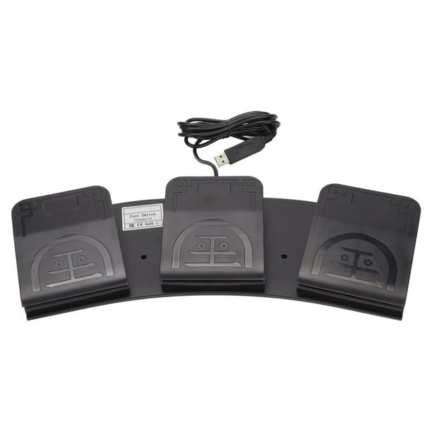 Foot Pedal PC, Mouse Keyboard Control USB Foot Switch 3 Key Ergonomic ...