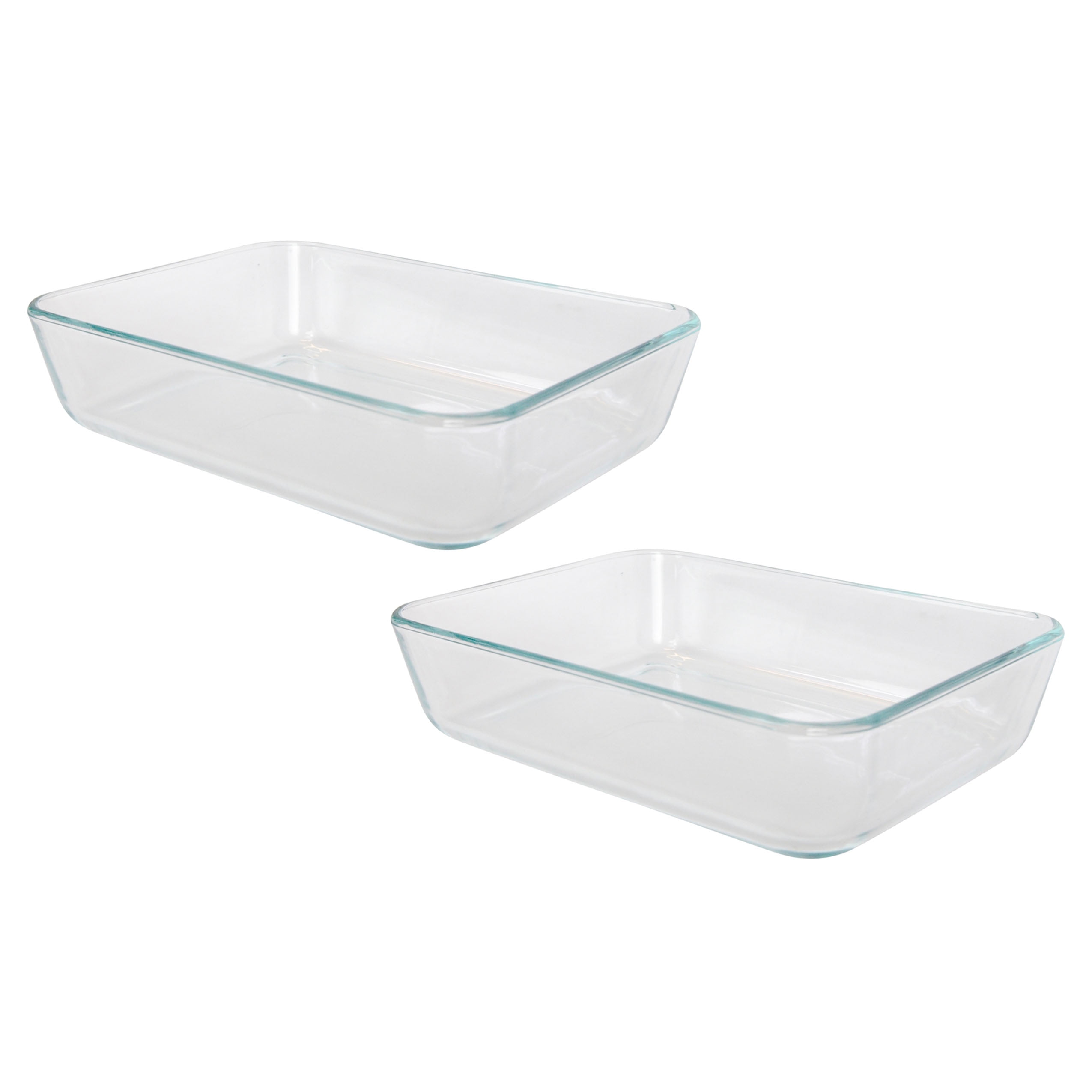 Pyrex 7210 3-Cup Rectangle Clear Glass Baking and Storage Dish (2-Pack ...