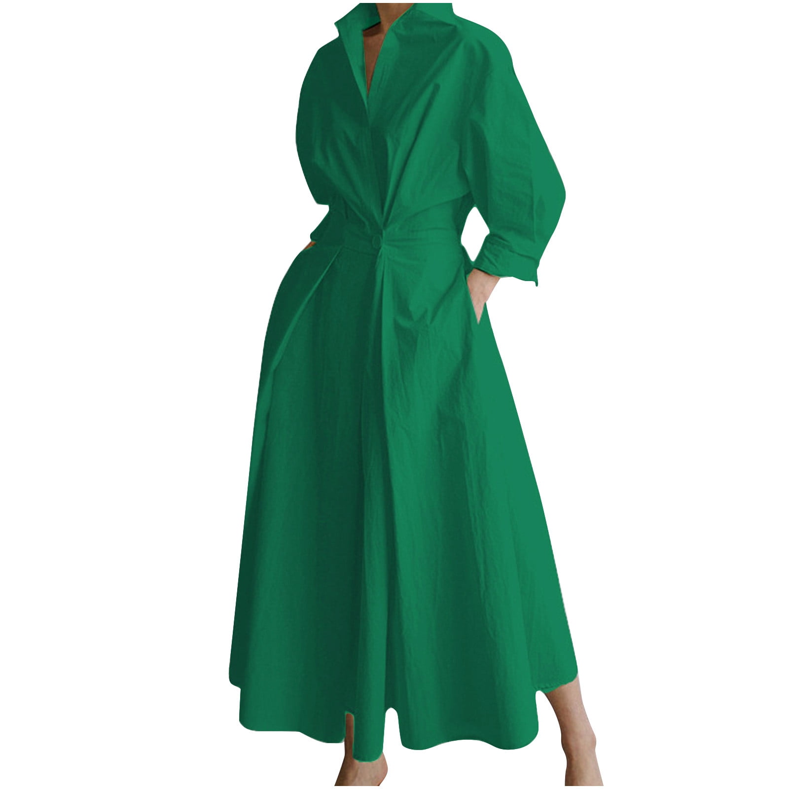 Click here for Cfhntfmh Womens Casual Dresses Long Sleeve Collare... prices