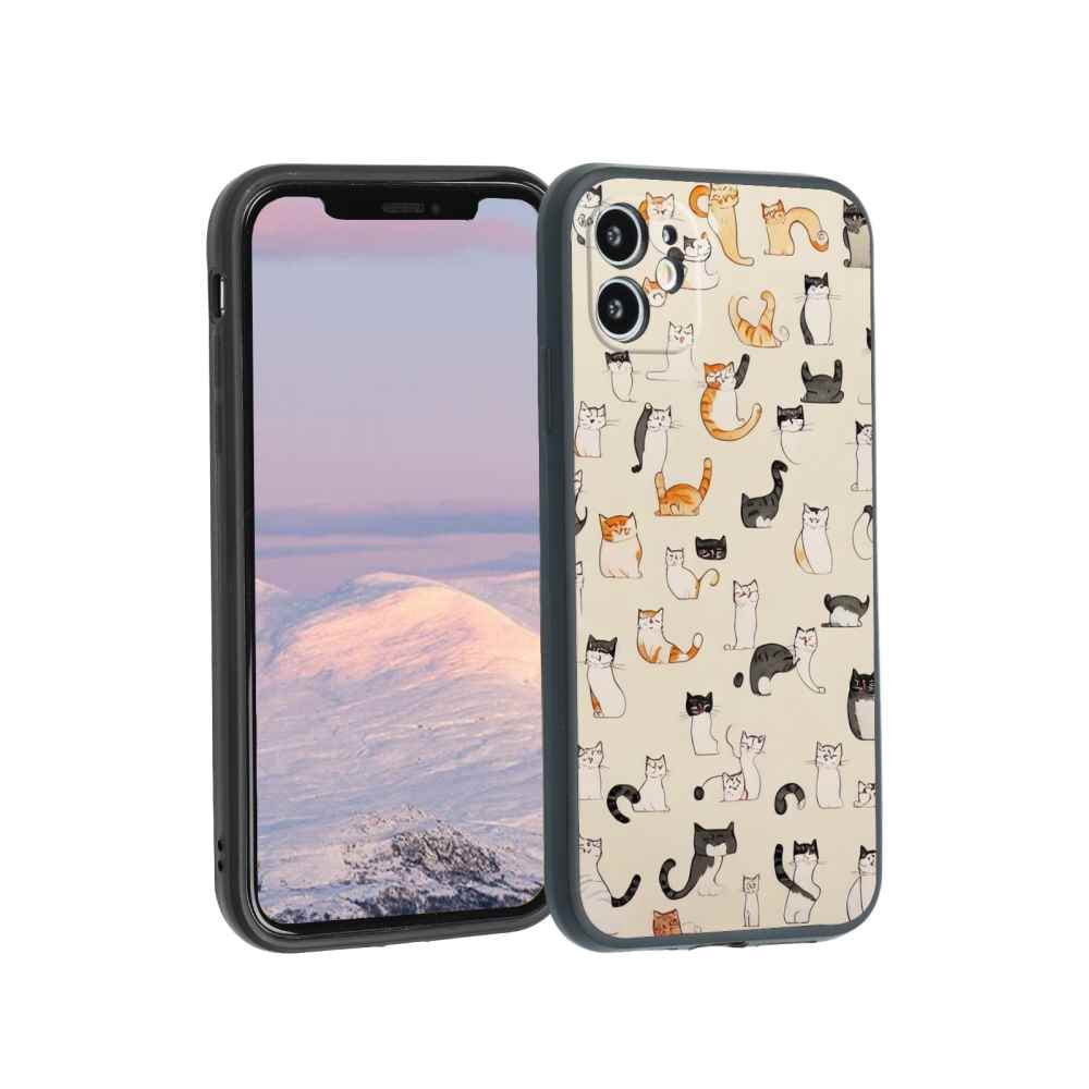 Cats-77 Phone Case, Degined for iPhone 11 Case Men Women, Flexible ...