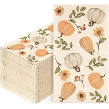 Homlouue 100 PCS Fall Paper Napkins 3 Ply Disposable Napkins ...