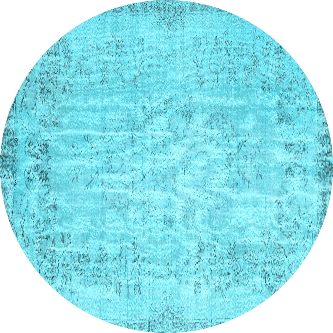 Ahgly Company Indoor Round Abstract Light Blue Contemporary Area Rugs ...