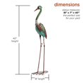 Alpine Corporation 16" x 7" x 40" Metal Crane Garden Statue, Multicolor ...