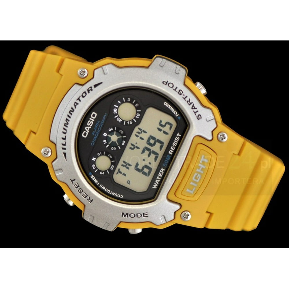 Casio - W214H-9AVCF Men's Chronograph Alarm LCD Digital Sports Watch ...