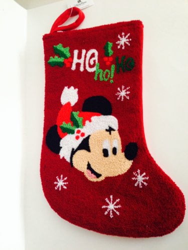 Disney Park Mickey Mouse Textured Christmas Holiday Stocking NEW ...