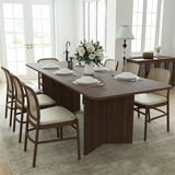 Brix 79"x33.5" Soild Wood Dining Table Rectangle Kitchen Table, Walnut - Walmart.com