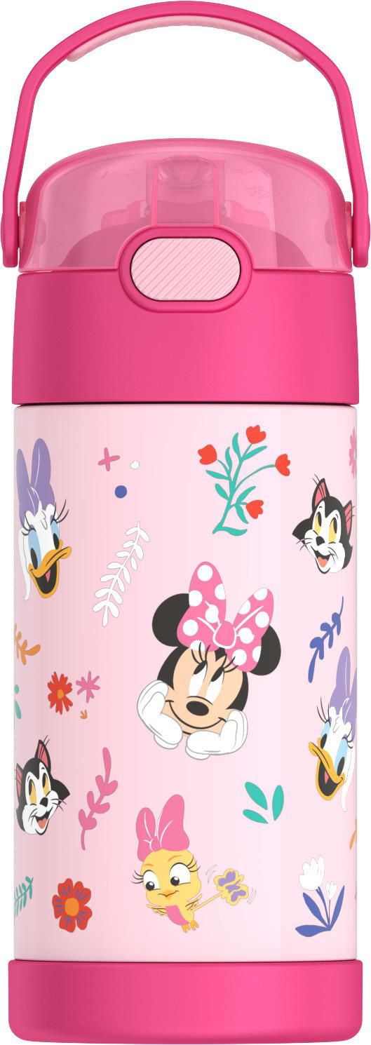 Thermos Kids Vacuum Insulated Funtainer Water Bottle with Flip Up Straw, 355ml, Minnie Mouse, 12 ...