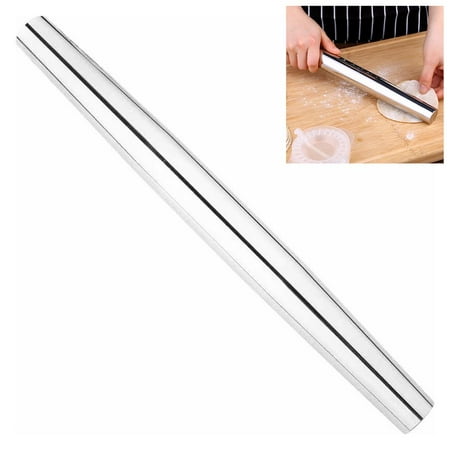 facefd Stainless Steel Rolling Pin Fondant Baking Rough Clay Pizza ...