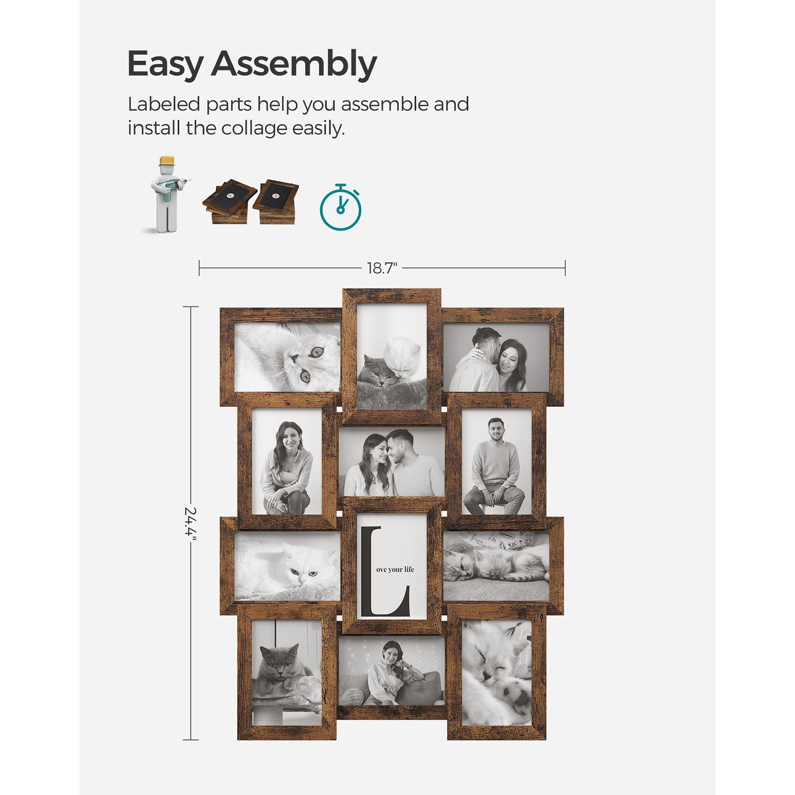 Click here for Songmics Collage Picture Frames  4x6 For Wall Deco... prices