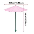 10.4Ã 13.4in ABS Mini Umbrella, Durable Garden Parasol for Potted ...