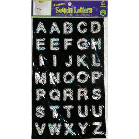 Iron-On Sequin Letters 1" Block-Silver | Walmart Canada