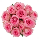 Fresh-Cut Solid Roses Flower Bunch, Minimum of 12 Stems, Colors Vary ...