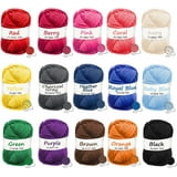 CraftBud Crochet Yarn Set 24 pcs Multi-Colored Acrylic 2400 Yards for ...