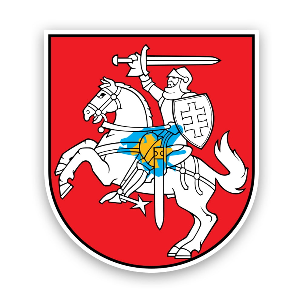 Lithuanian Coat of Arms Sticker Decal - Self Adhesive Vinyl ...