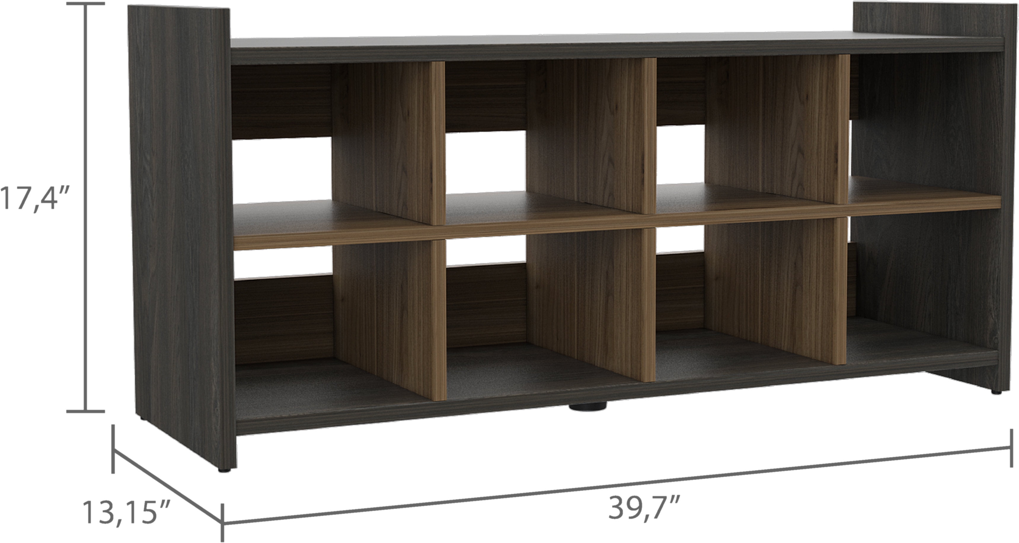 TUHOME 40-inch Wide Entryway Storage Unit, 8 Shoe Capacity, Carbon ...