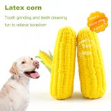 Corn-shaped Dog Chew Toy Interactive Squeaky Corn Stick Teeth Cleaning ...