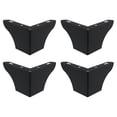 Black Metal Corner Furniture Legs 4 Inch Height For Sofa Coffee Table ...