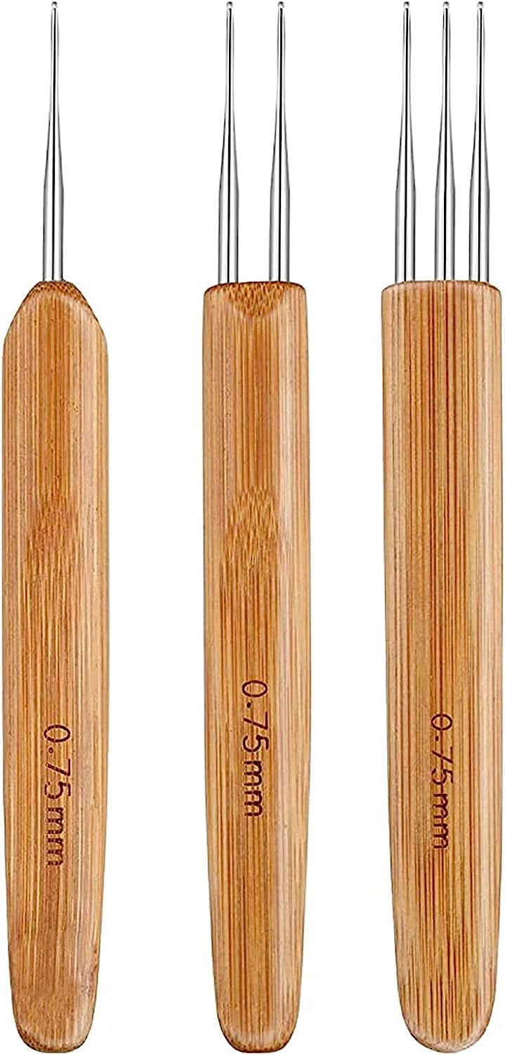 Dreadlocks Crochet Hooks for Hair 3Pcs/Set (1 Hook+2 Hooks+3 Hooks ...