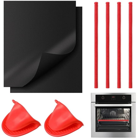 HUACA 8 Pieces Oven Rack Covers Non Stick Oven Liners and Silicone Mini ...