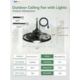 Zardon 20" Outdoor Ceiling Fan with Light and Remote Control ...