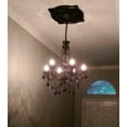 Gypsy Color Acrylic Crystal Chandelier, Black 6 Light Ceiling Mount ...