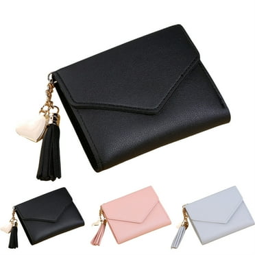 Cute Wallet Green Slim Wallet Tri-Fold Wallet PU Leather Purse Small ...