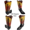 Urbalabs Western Cowboy Boot Vase, 9.5 Inch, Rustic Country Decor ...