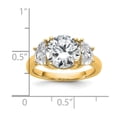 14k Solid Yellow Gold Certified Lab Grown VS Def Diamond Eng. Ring With ...
