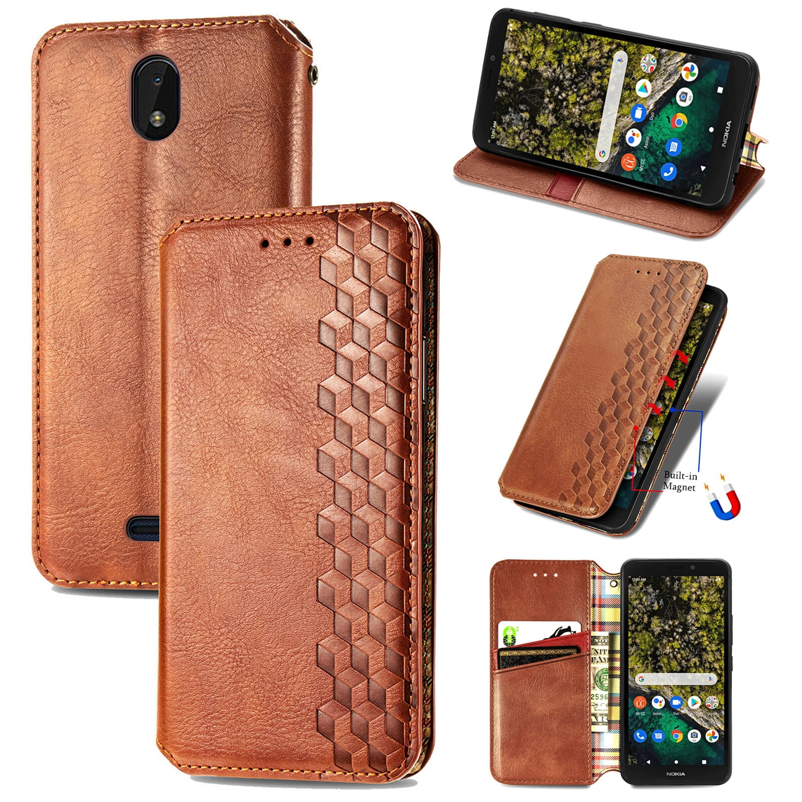 Case for Nokia C100 Cover Magnetic Protective Wallet Flip Case ...