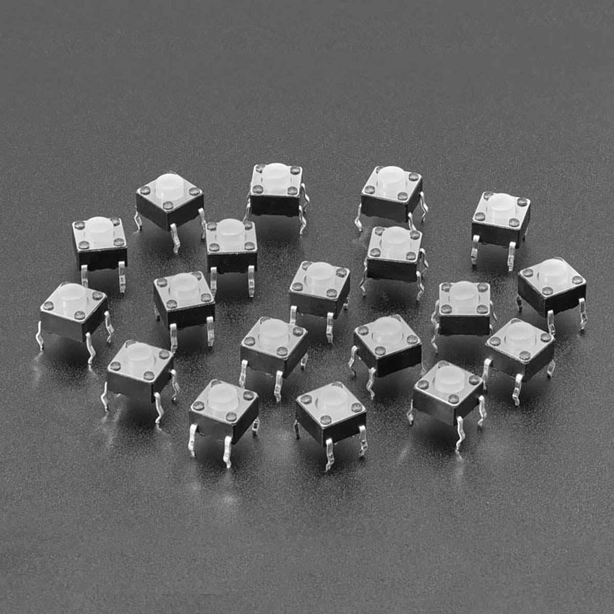 Adafruit Soft Silicone Top 6mm Push-buttons (20-pack) - Walmart.com