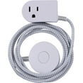 Cordinate Decor 6ft. Braided Extension Cord Tabletop Switch, 41095 ...
