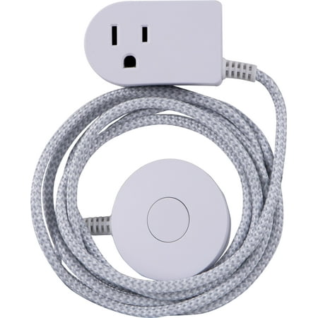 Cordinate Decor 6ft. Braided Extension Cord Tabletop Switch, 41095 ...