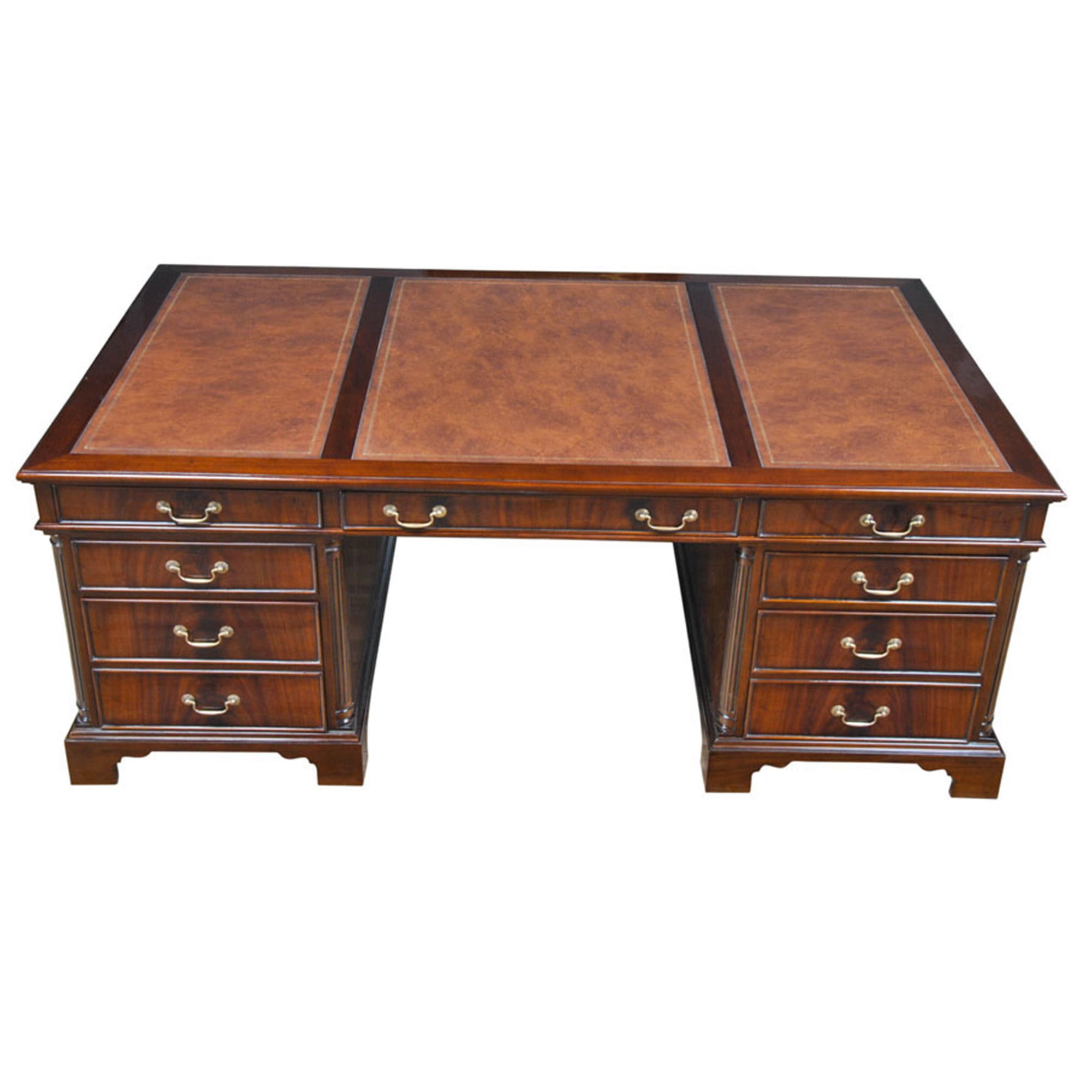 Huge Mahogany Partners Desk - Walmart.com