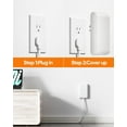 chalian-Flat Outlet Extender with Cover, Flat Plug Power Strip with 6 ...