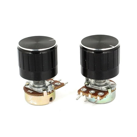2 Pcs B5K 5K Ohm 3 Terminals Rotary Audio 1 Linear Potentiometer Pot ...