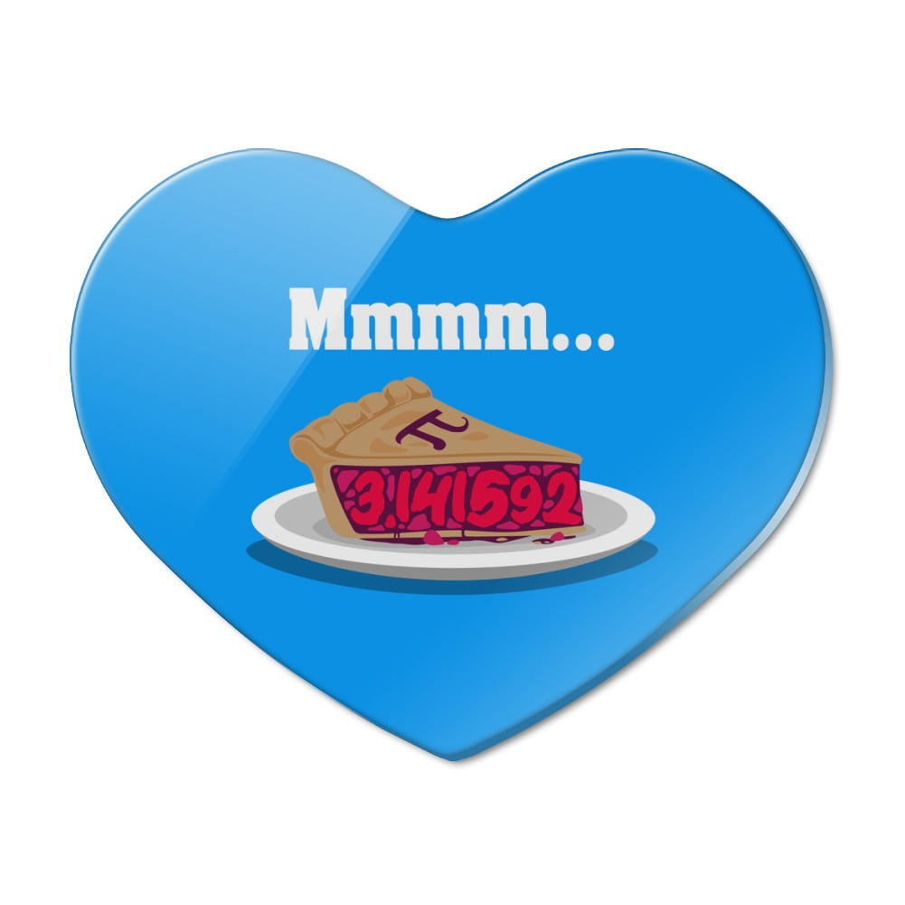 Mmm Pi Pie Math Funny Heart Acrylic Fridge Refrigerator Magnet ...
