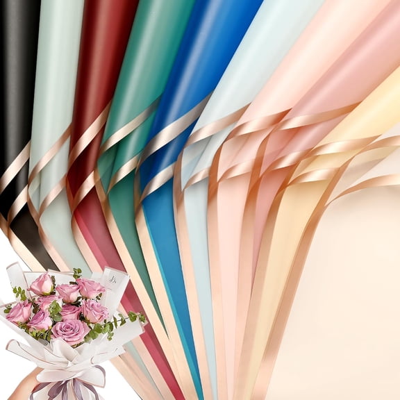CCOCC 20 Sheet Flower Wrapping Paper - Waterproof Floral Bouquet ...