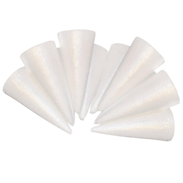 Craft Foam Cone - 30-Pack Polystyrene Foam Cones Smooth Craft for ...