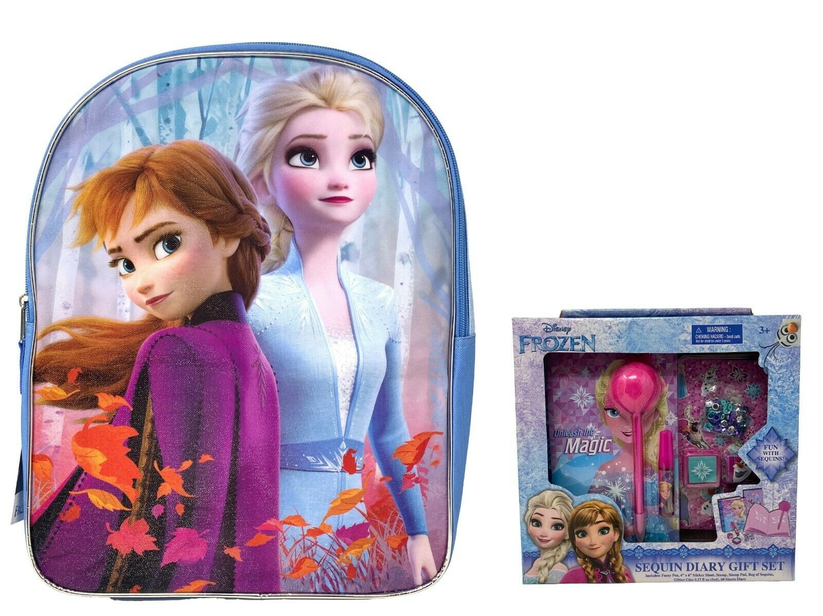 Disney Frozen 2 15" Backpack With Dairy Set - Walmart.com